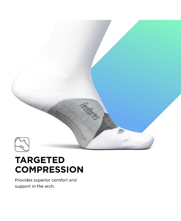 Feetures Men's Elite Light Cushion Mini Crew Sock - Sport Sock with ...