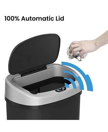 iTouchless 13 Gallon Sensor Kitchen Trash Can with Lid and Odor Filter ...