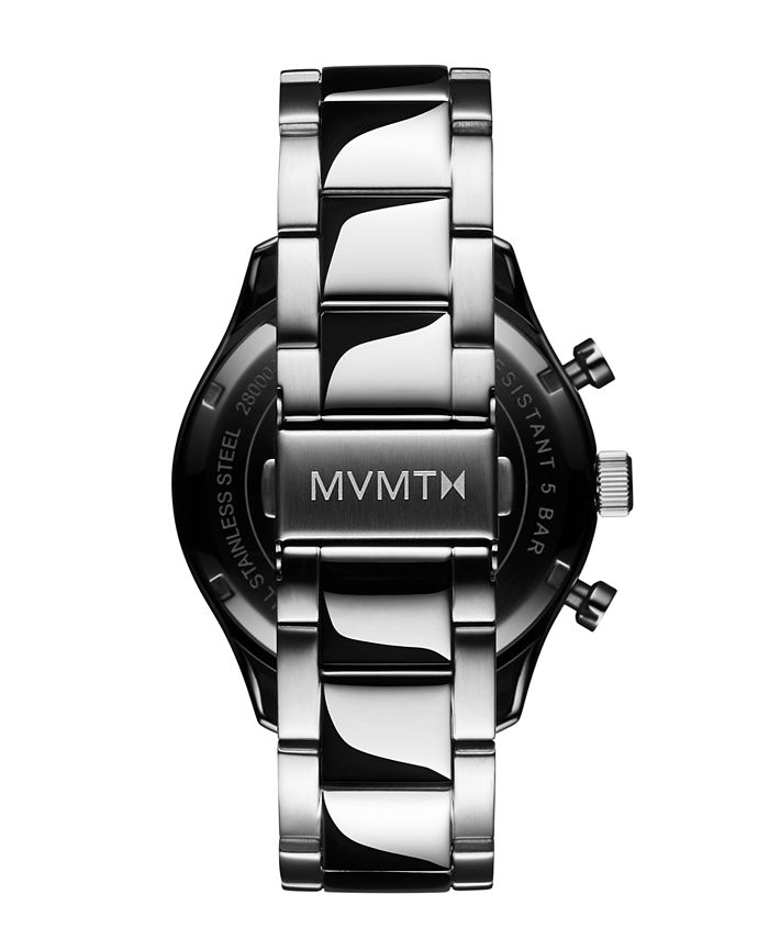 MVMT Men's Airhawk Silver Stainless Steel Watch 42mm - Macy's
