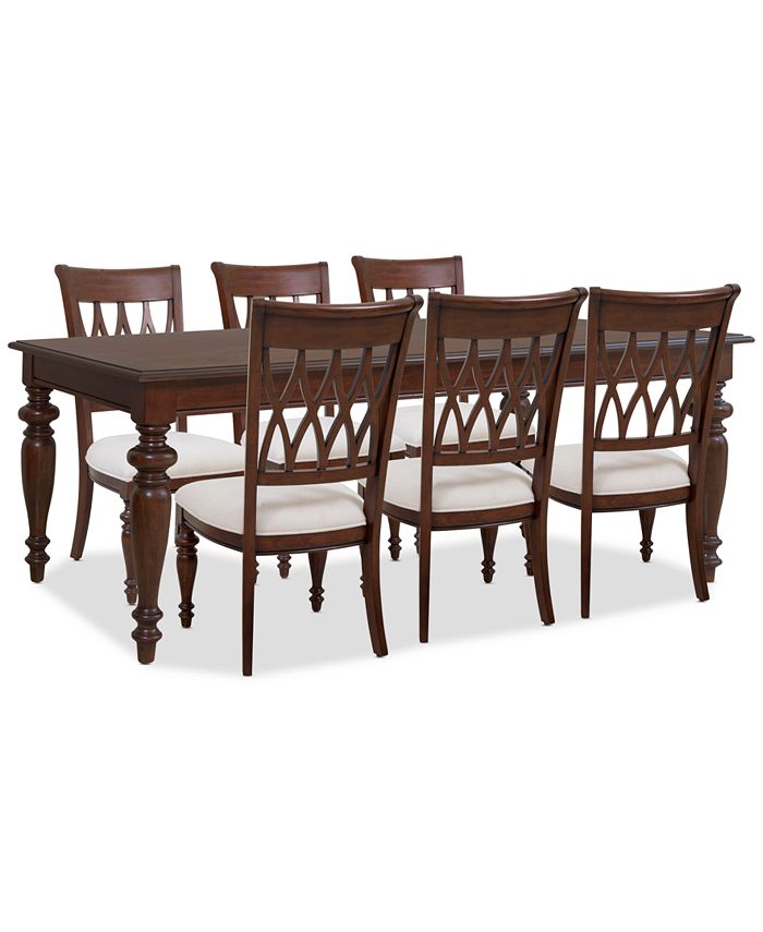 Furniture Daria 7 Pc. Dining Set (Rectangular Table & 6 Side Chairs) - Macy's