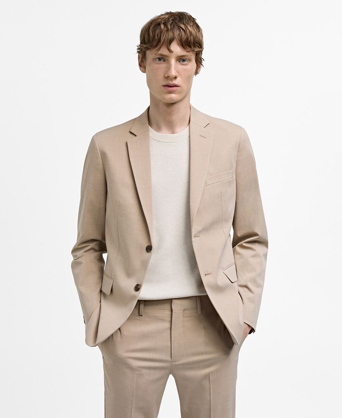 MANGO Men's Super Slim-Fit Stretch Fabric Suit Blazer - Macy's
