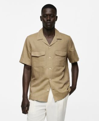 Mango Men's Regular-Fit Linen Cotton Shirt - Macy's