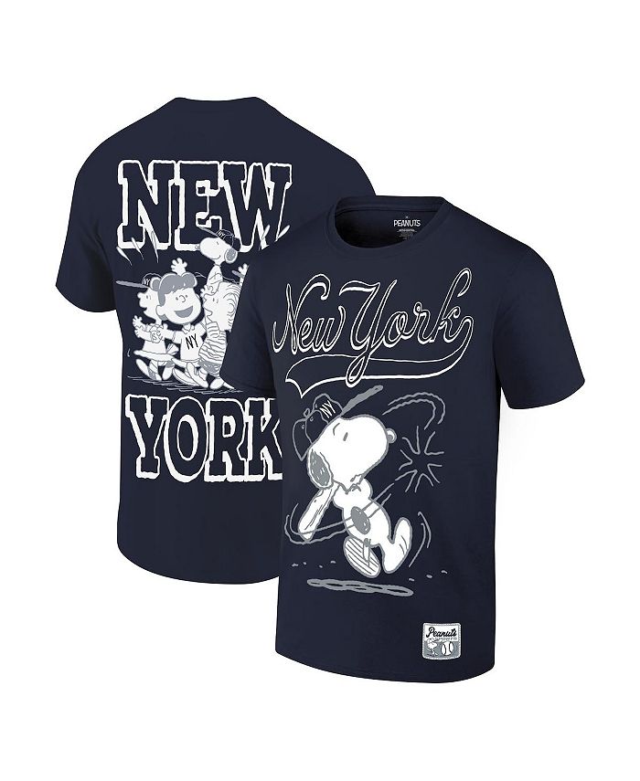 Ripple Junction Men's Navy Peanuts New York Baseball T-Shirt - Macy's