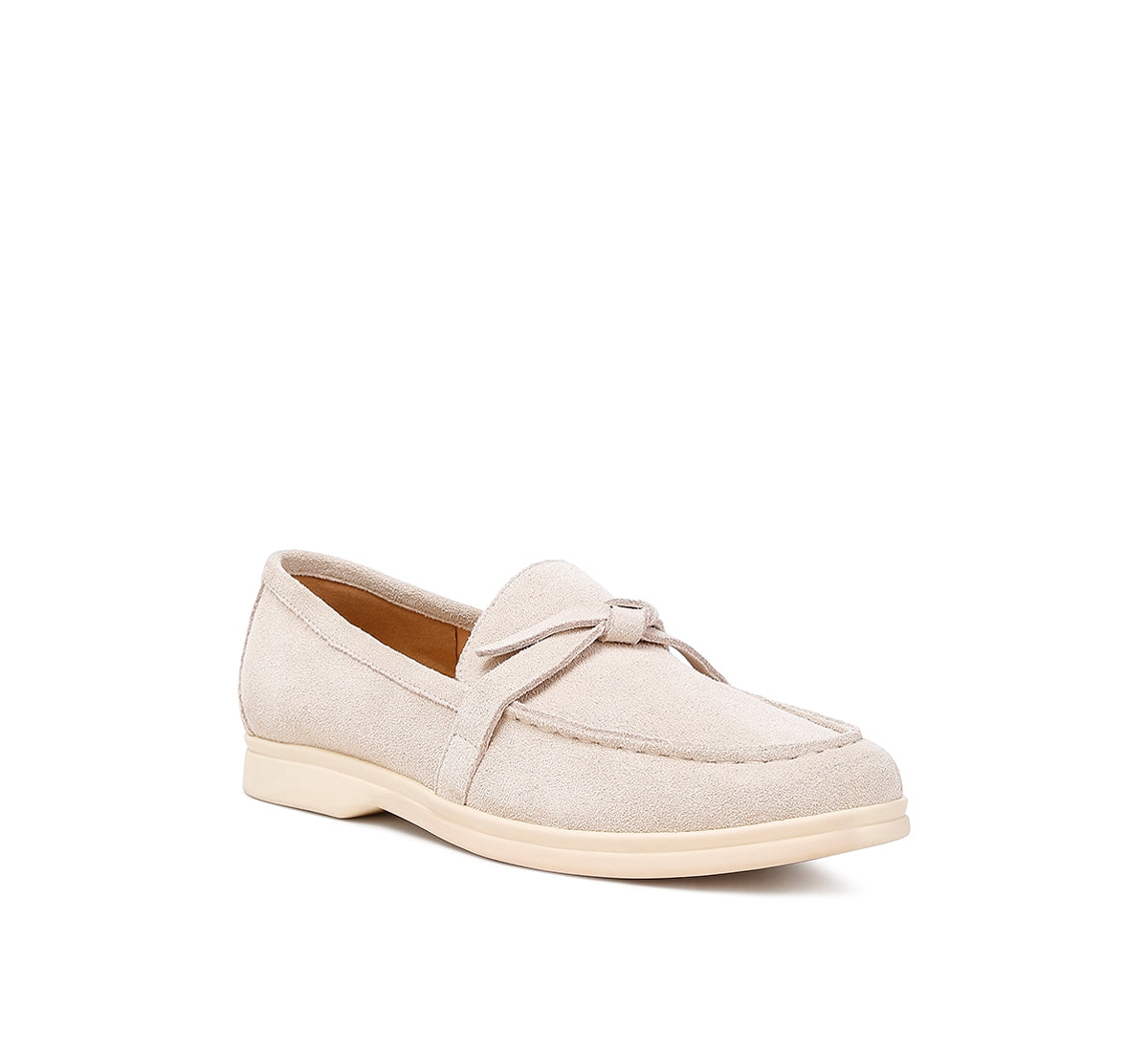 Click here for Nautica suede knot detailed loafers - Beige prices