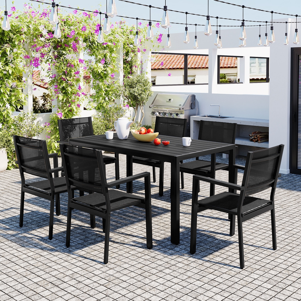 Click here for Streamdale Durable Modern 7-Piece Outdoor Table an... prices