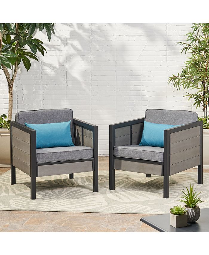 Simplie Fun Modern Outdoor Patio Club Chairs with Water-Resistant ...