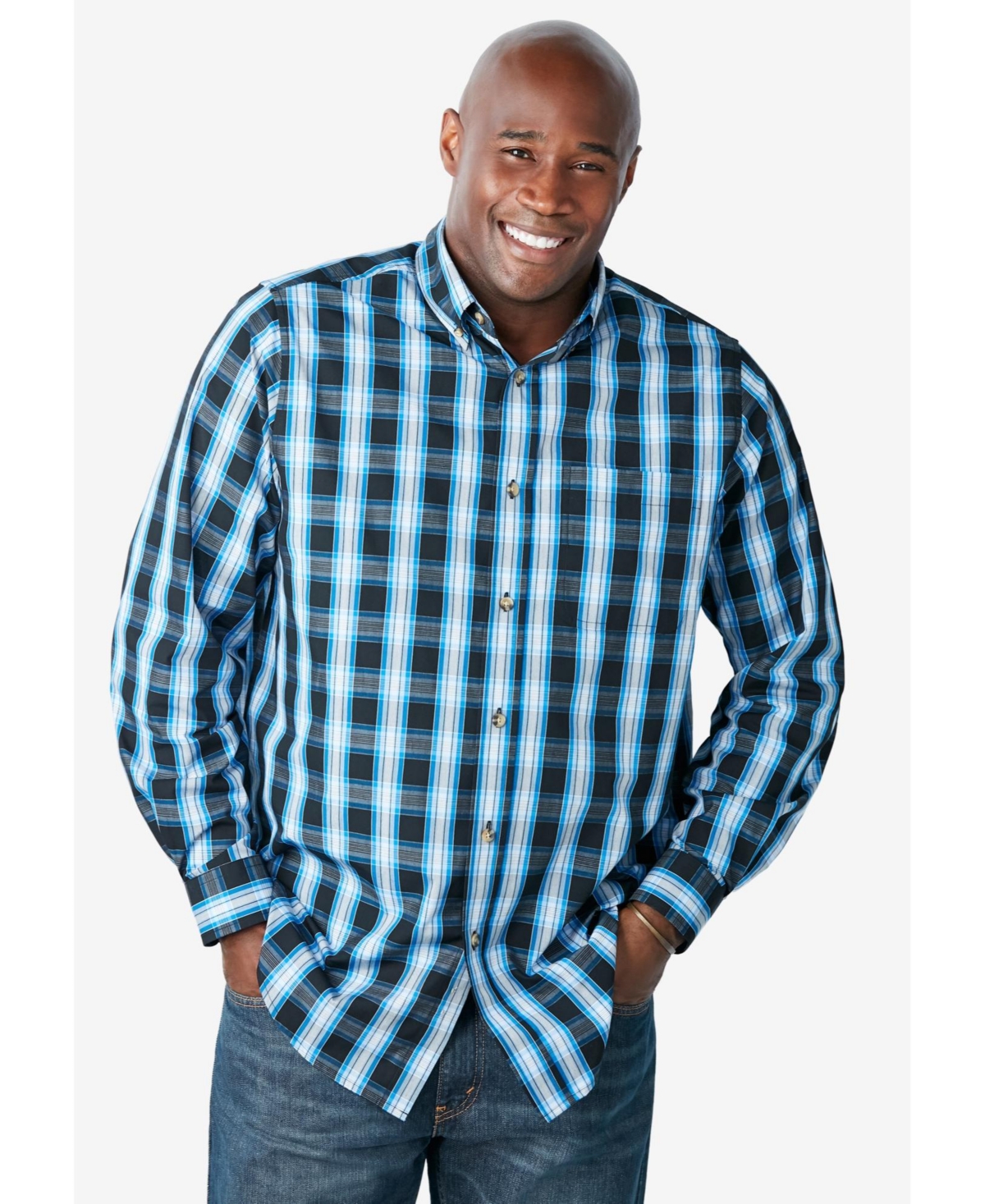 Click here for KingSize Big & Tall Long Sleeve Wrinkle Free Sport... prices