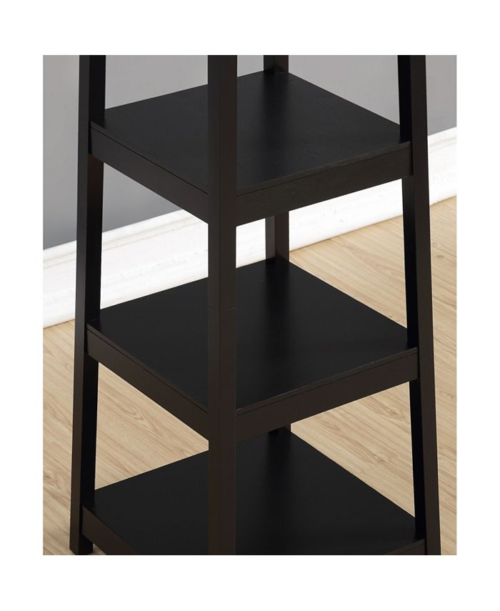 Simplie Fun Coat Rack w/ 3-Tier Storage Shelves in Black Finish - Macy's