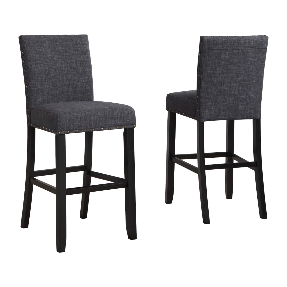 Click here for Streamdale Furniture Fabric Bar Stools with Nailhe... prices