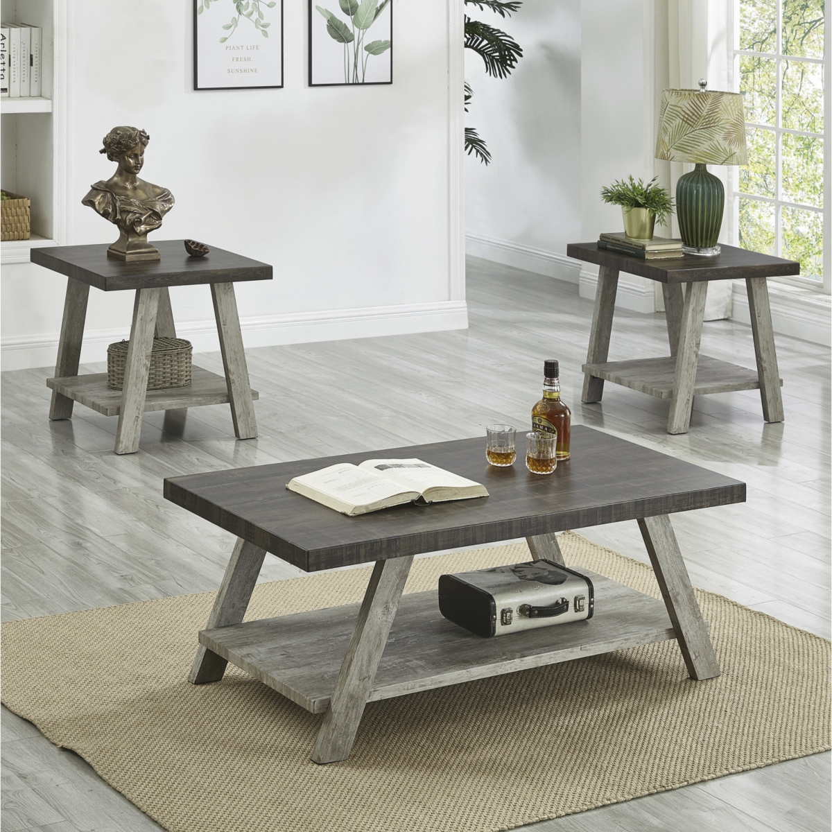 Click here for Streamdale Furniture Contemporary 3-Piece Wood She... prices
