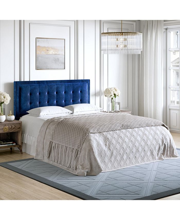 Boyd Sleep Zoe Velour Upholstered Headboard - Macy's