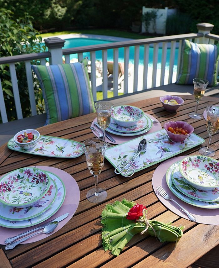 Certified International Hummingbirds 12 Pc Dinnerware Set, Service For ...