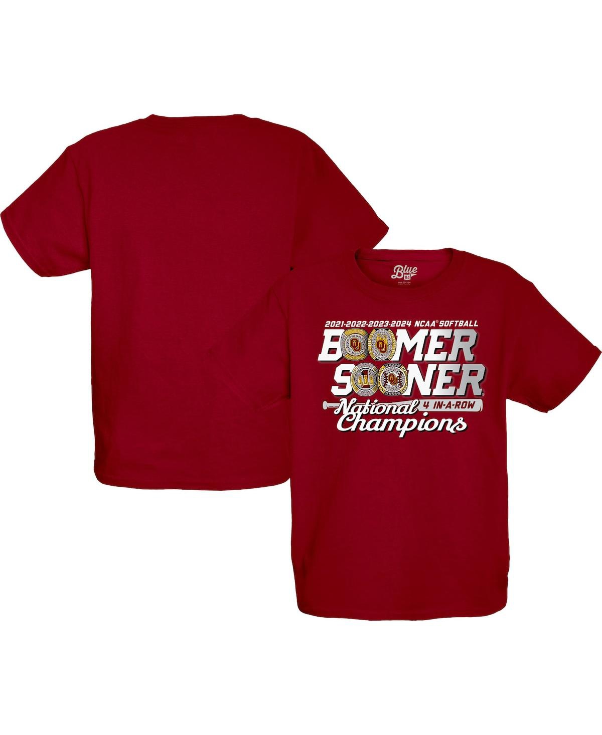 Blue 84 Kids' Big Boys And Girls Crimson Oklahoma Sooners Four-time ...