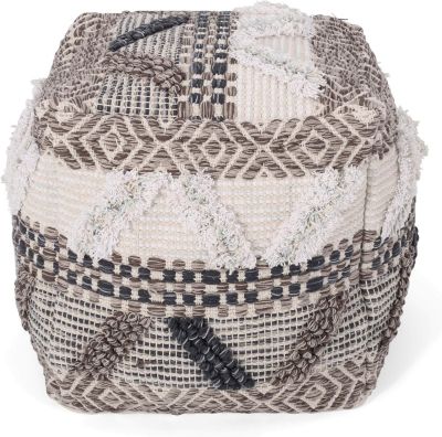 Simplie Fun Bohemian Pouf Handwoven Charm in Cotton with Removable ...