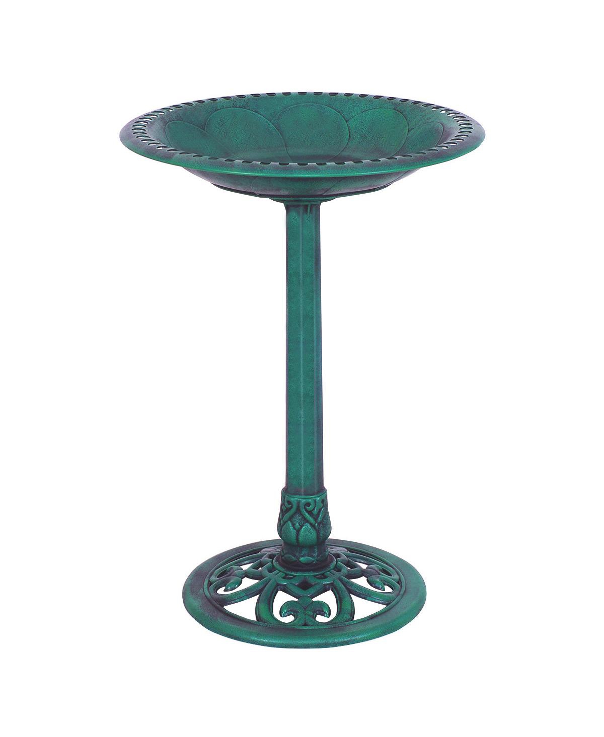 Click here for Slickblue Outdoor Garden Green Pedestal Bird Bath... prices