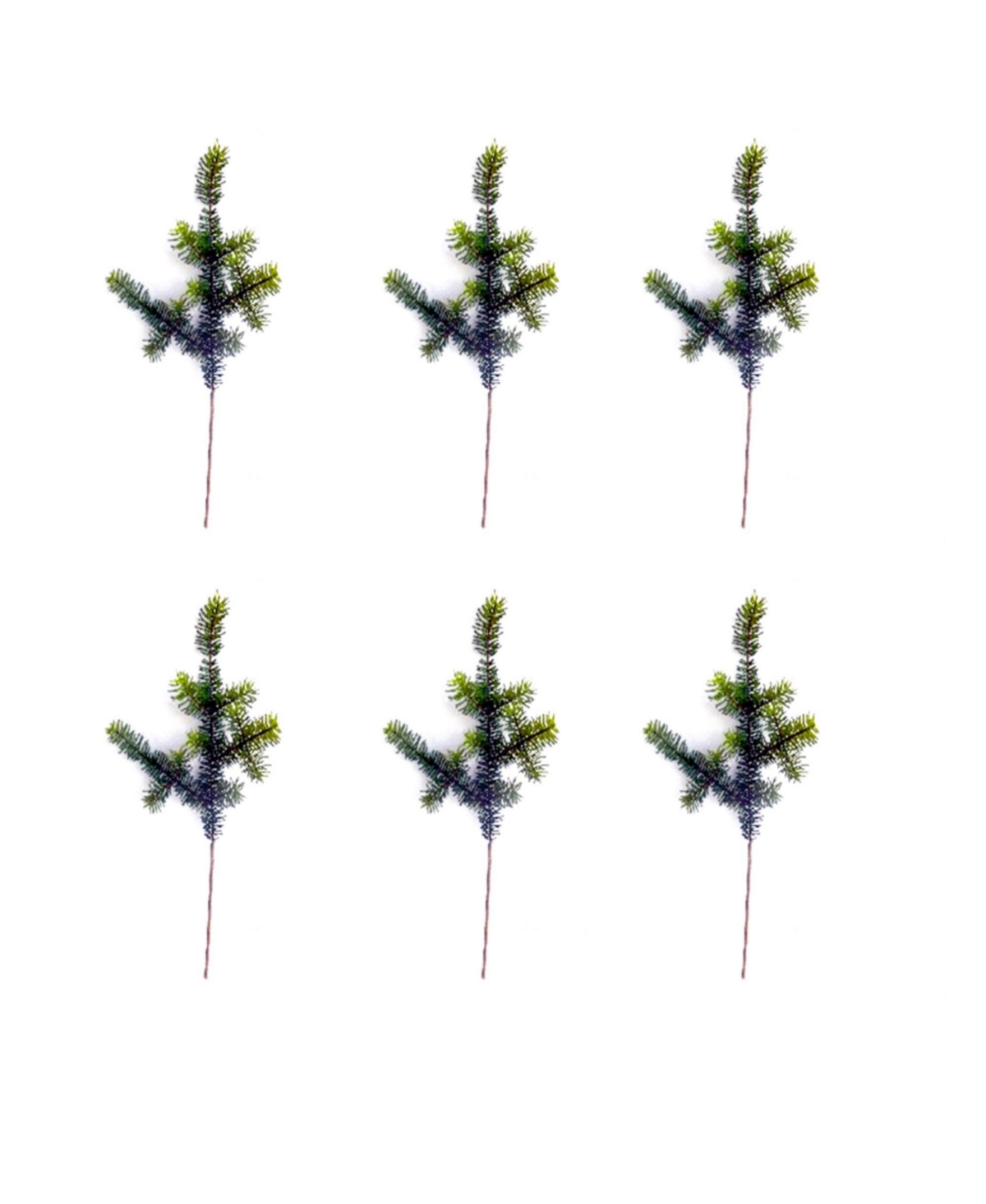 Click here for Set of 6 Wintry Green Pine Sprays for Seasonal Dec... prices