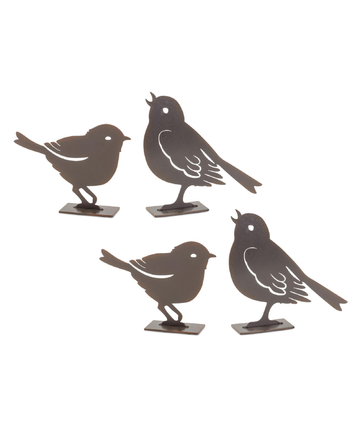Click here for Slickblue Set of 4 Metal Cut Out Bird Figurines -... prices