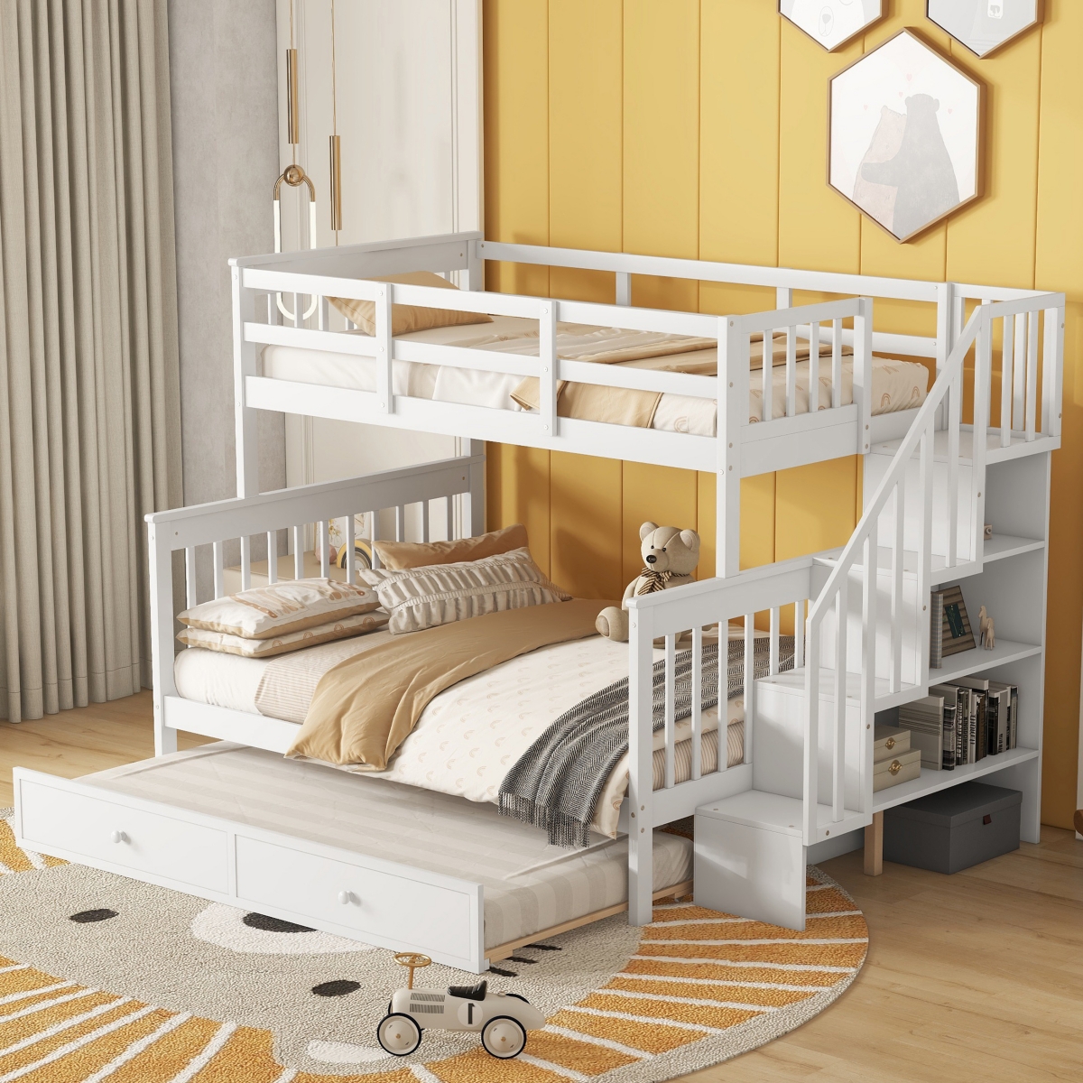 Click here for Streamdale Espresso Twin-Over-Full Bunk Bed with S... prices