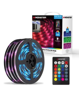 MONSTER CABLE 100ft Multi-Color LED Light Strip with Remote - Macy's