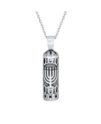 Bling Jewelry Hanukkah Judaic Parchment Mezuzah Pendant Kabbalah ...