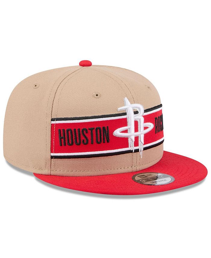 New Era Men's Tan/Red Houston Rockets 2024 NBA Draft 9FIFTY Snapback ...