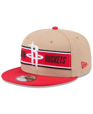 New Era Men's Tan/Red Houston Rockets 2024 NBA Draft 9FIFTY Snapback ...