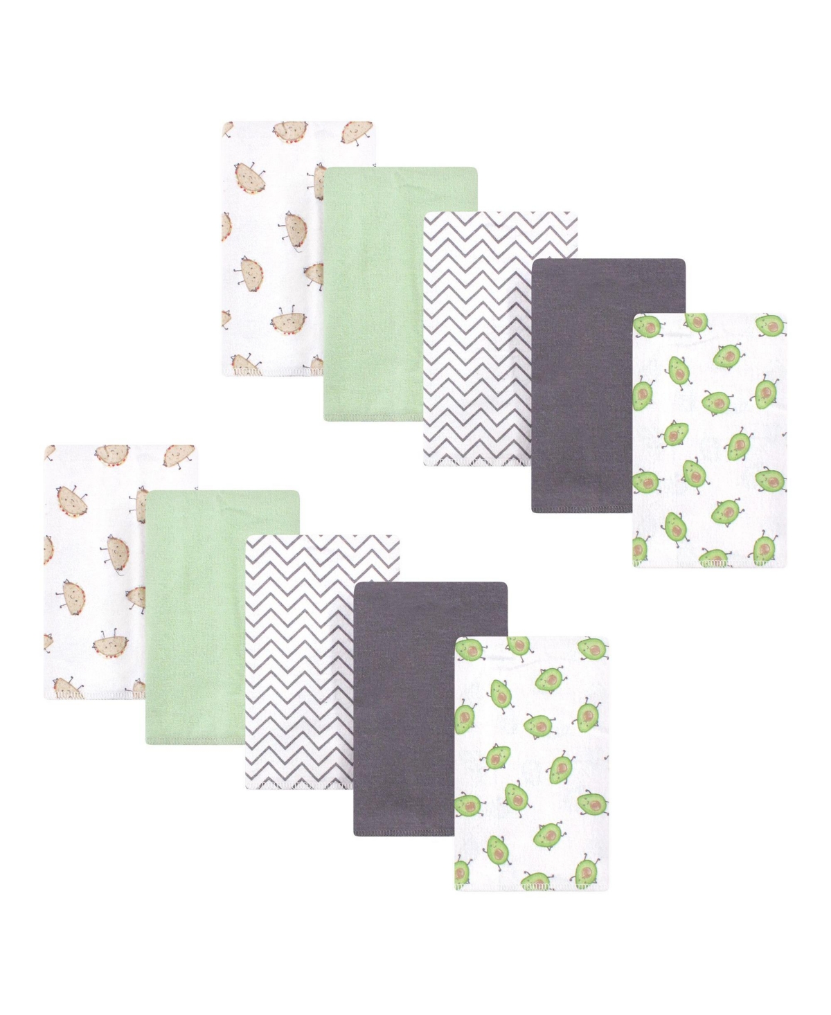 Click here for Hudson Baby Cotton Flannel Burp Cloths - Avocado t... prices