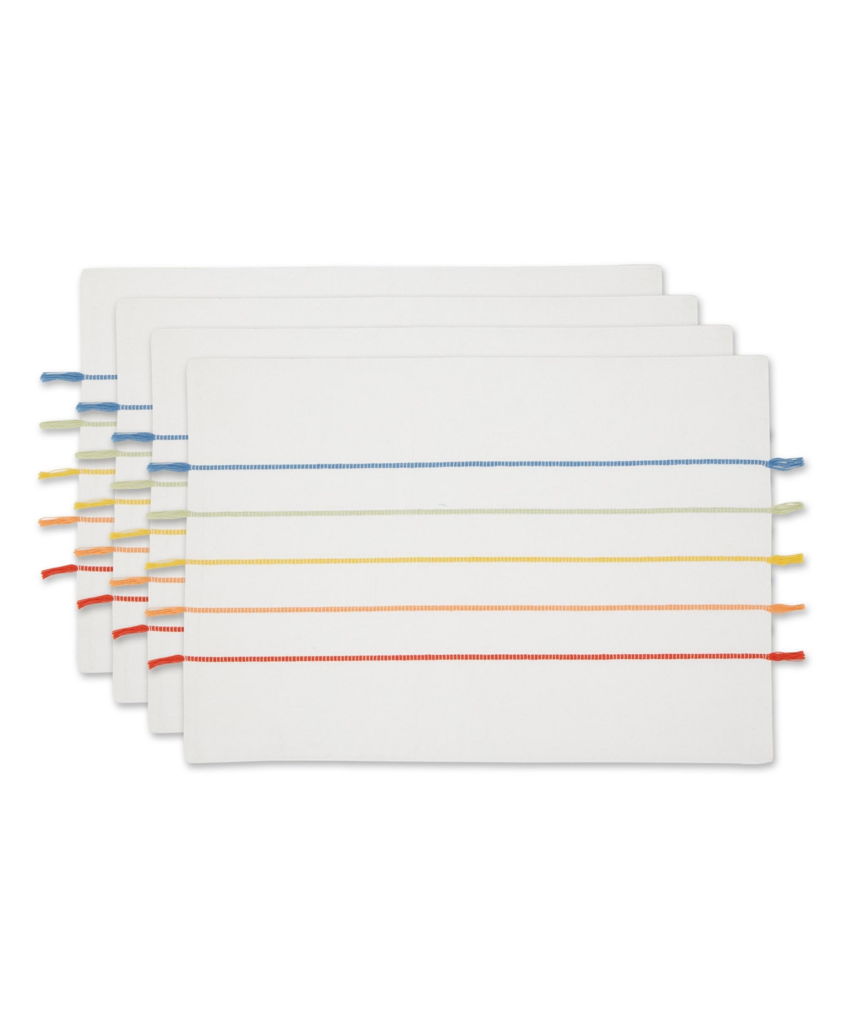 Click here for Design Imports Stripe Tassel Placemat Set of 4 - W... prices