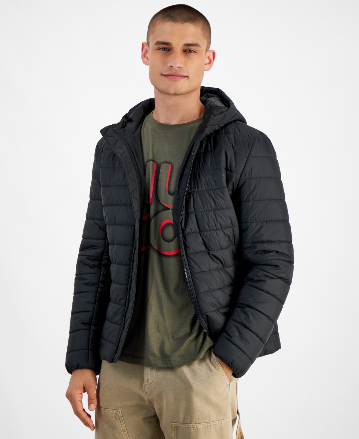 Click here for Hugo by Hugo Boss Mens Barvi2435 Slim-Fit Quilted... prices