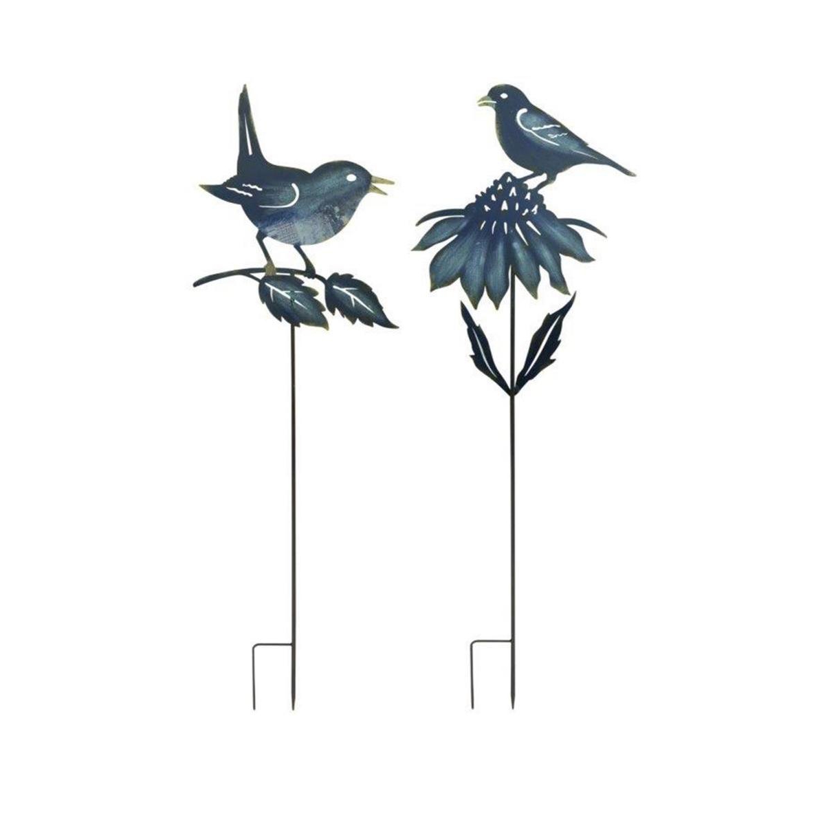 Click here for Slickblue Iron Metal Cut Out Bird And Flower Garde... prices