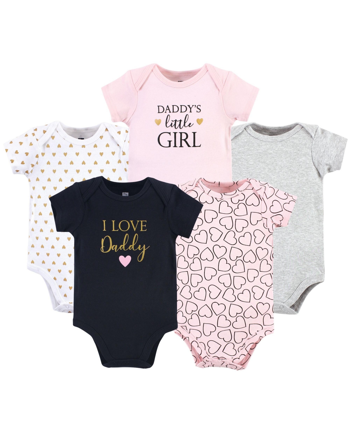 Click here for Hudson Baby Baby Girls Hudson Cotton Bodysuits 5-P... prices