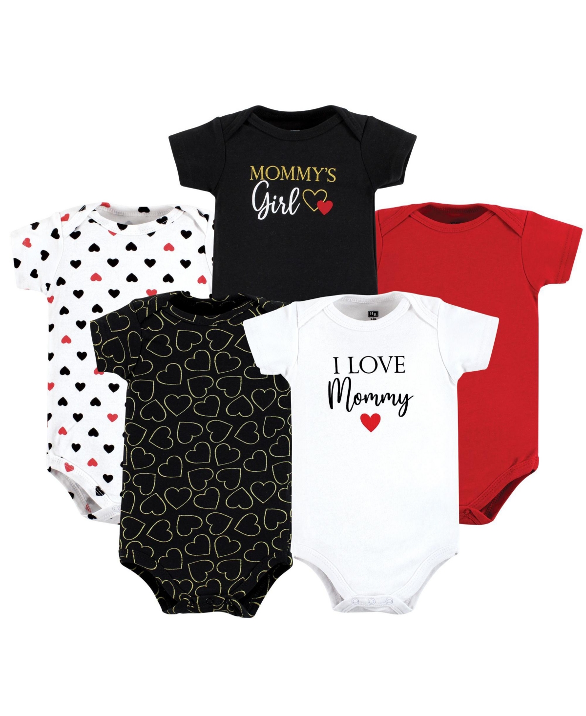 Click here for Hudson Baby Baby Girls Hudson Cotton Bodysuits 5-P... prices