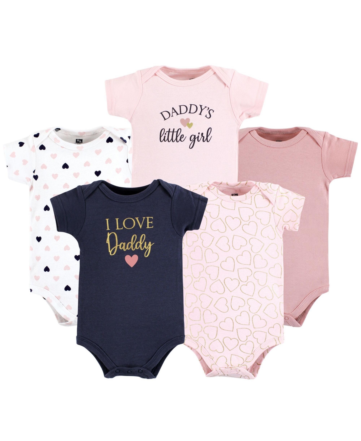 Click here for Hudson Baby Baby Girls Hudson Cotton Bodysuits 5-P... prices