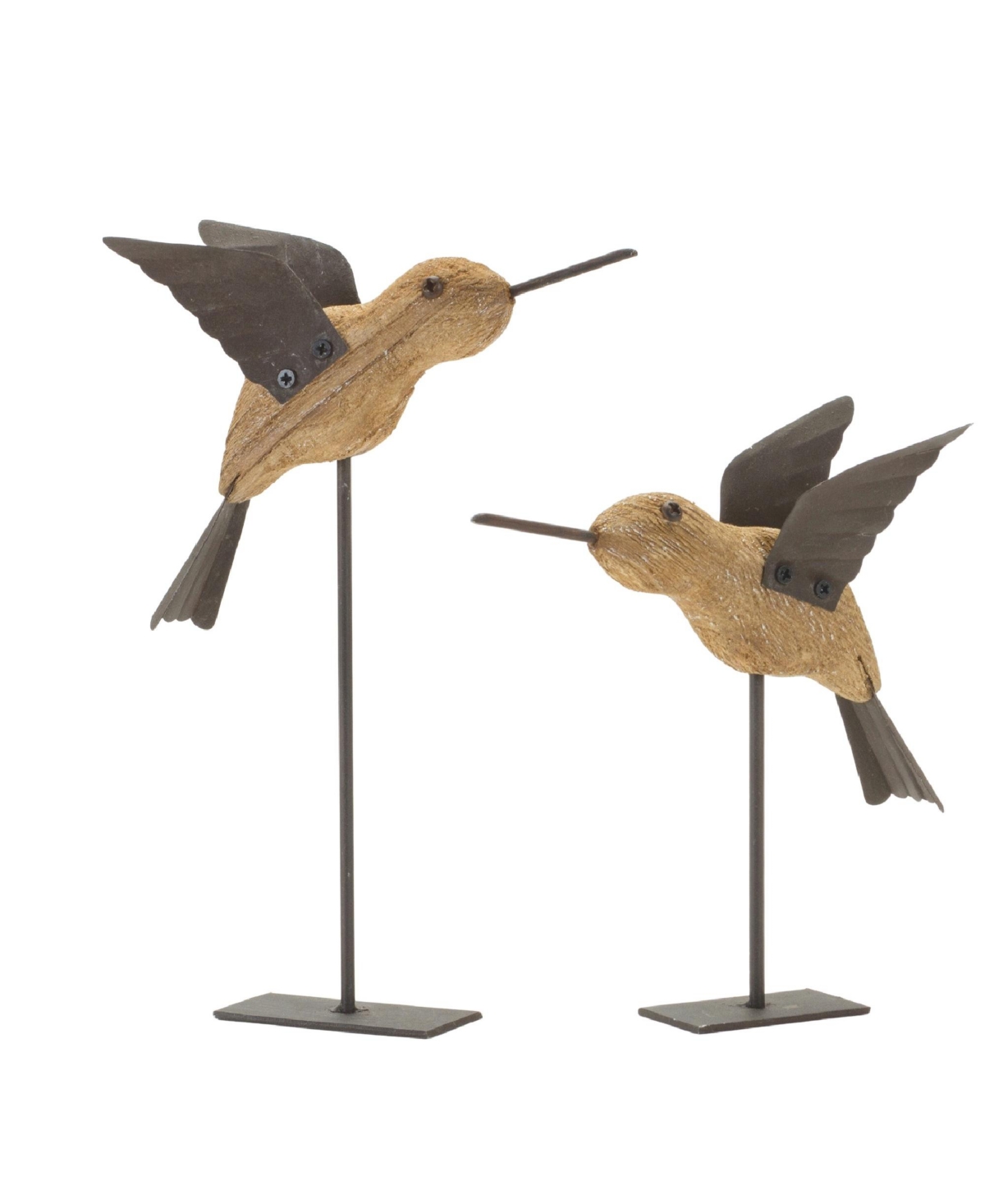 Click here for Slickblue Set of 2 Natural Fir Wood Goose Figurine... prices