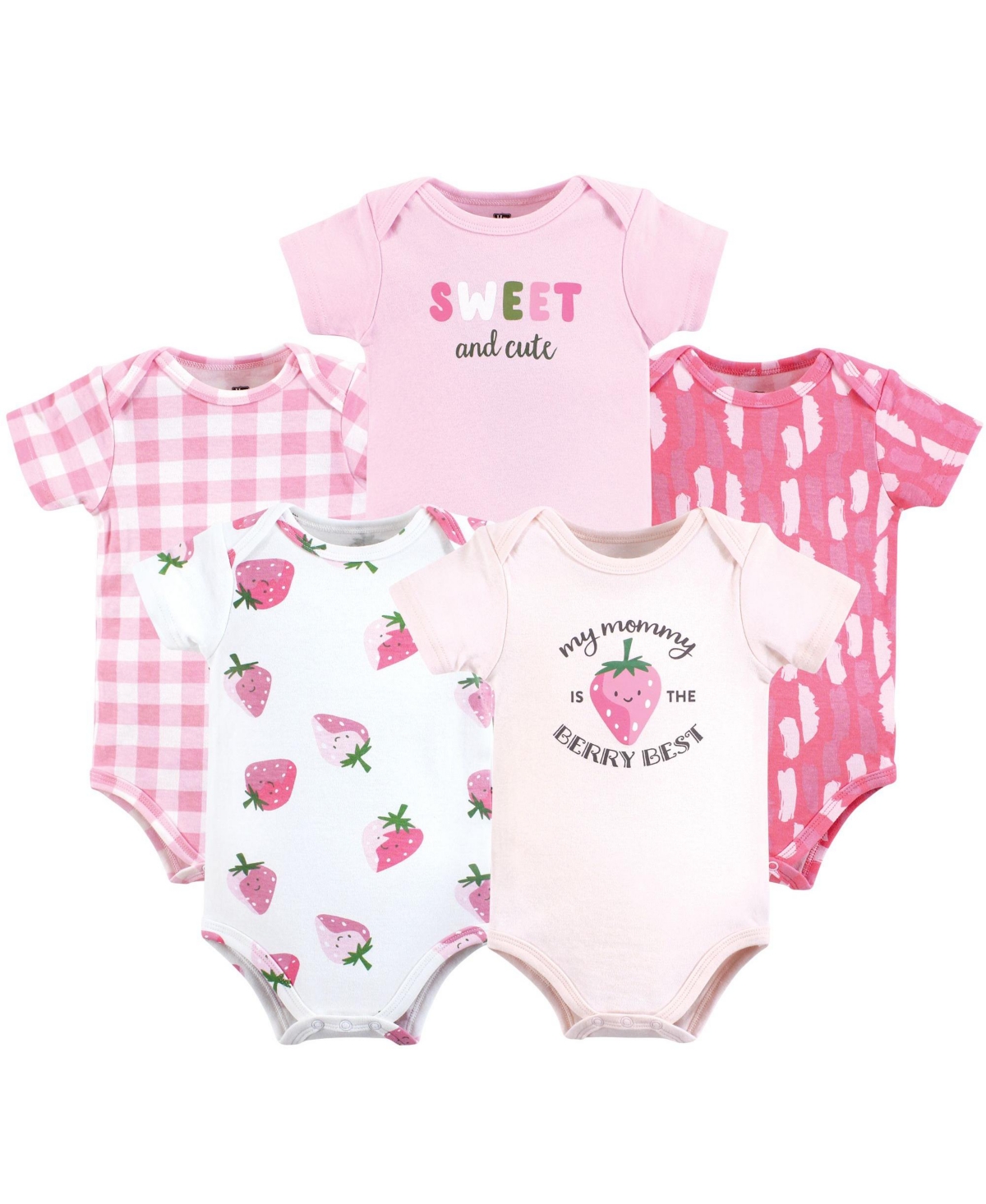 Click here for Hudson Baby Baby Girls Hudson Cotton Bodysuits 5-P... prices