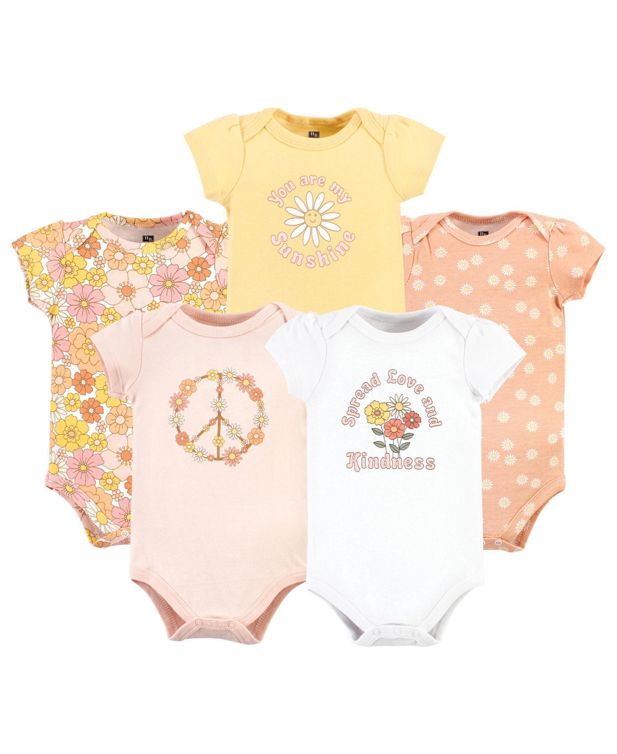 Click here for Hudson Baby Baby Girls Hudson Cotton Bodysuits 5-P... prices