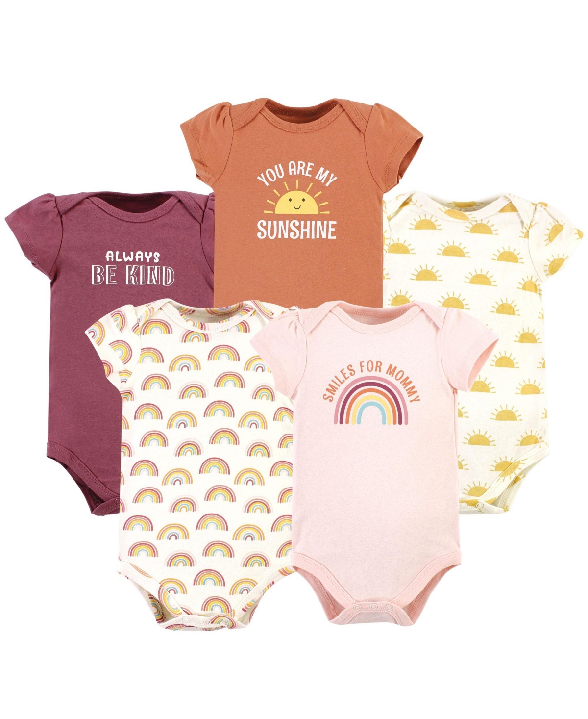Click here for Hudson Baby Baby Girls Hudson Cotton Bodysuits 5-P... prices
