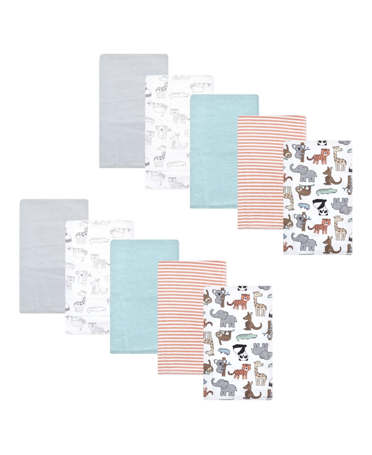 Click here for Hudson Baby Cotton Flannel Burp Cloths - Zoo anima... prices