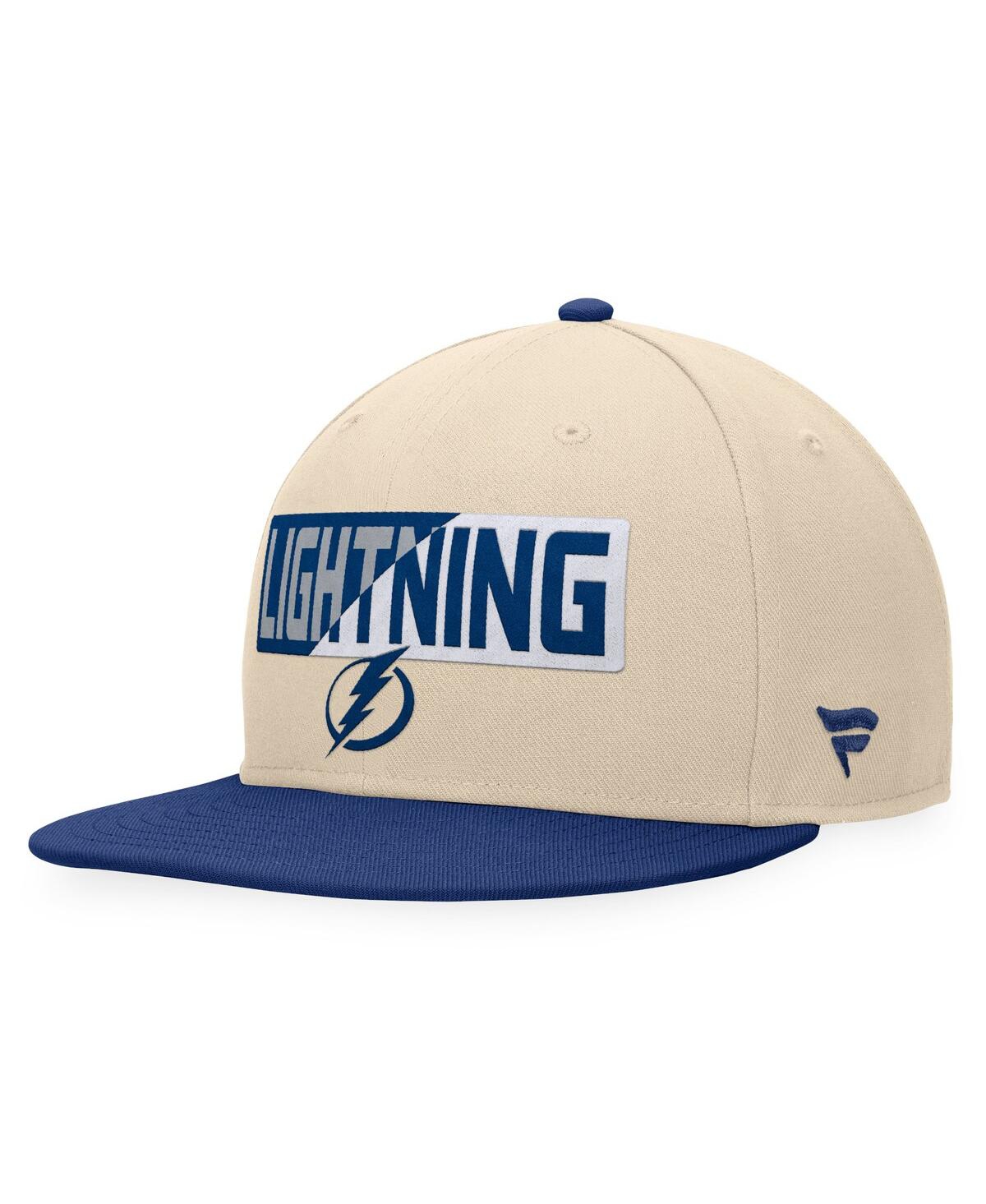 Click here for Fanatics Mens Cream/Blue Tampa Bay Lightning Goala... prices