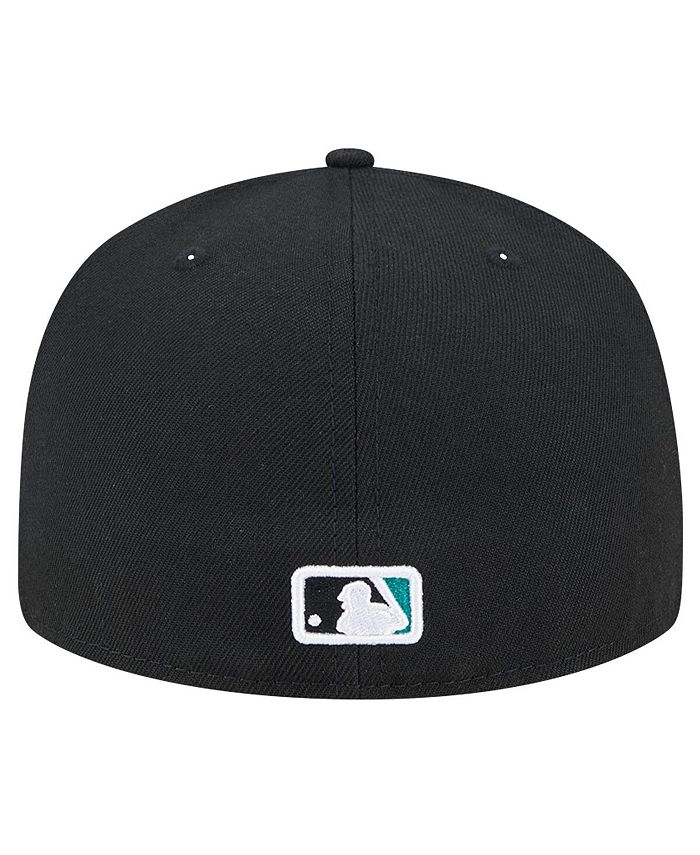 New Era Men's Black Seattle Mariners Checkered Undervisor 59FIFTY ...