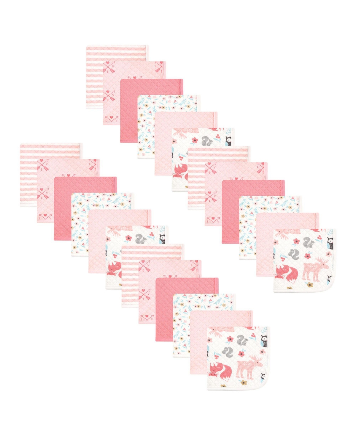 Click here for Hudson Baby Infant Girl 24Pc Quilted Cotton Washcl... prices