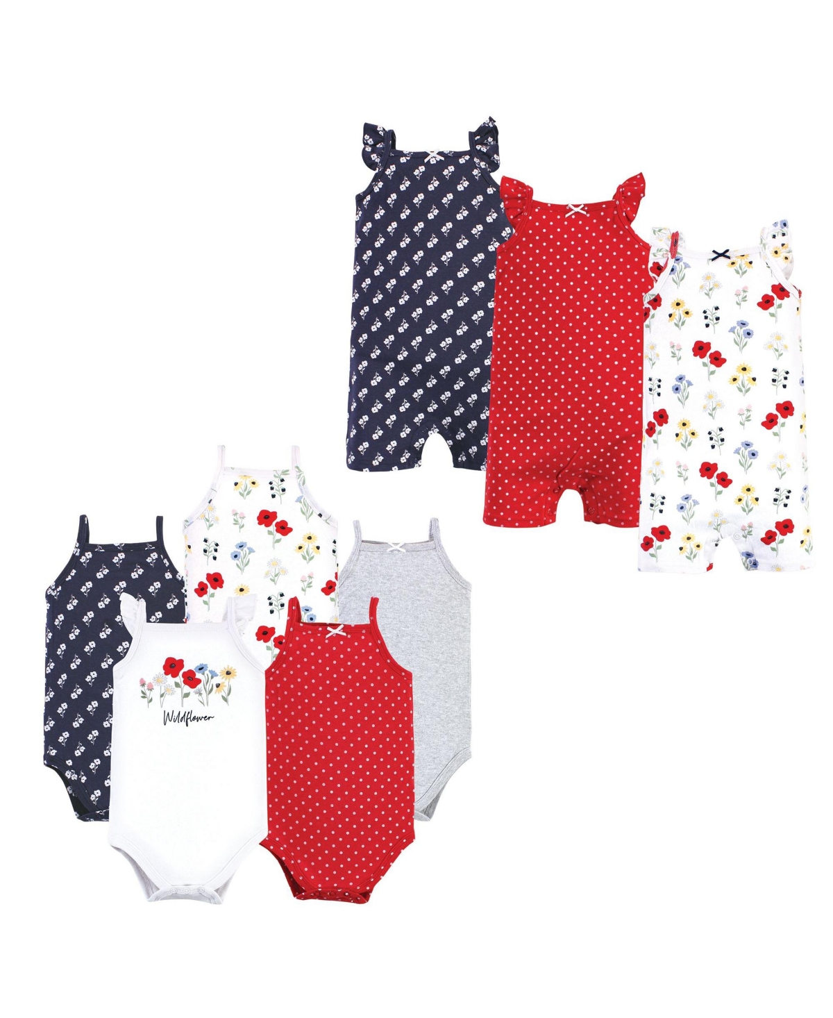 Click here for Hudson Baby Baby Girls Hudson 8Pc Bodysuits and Ro... prices
