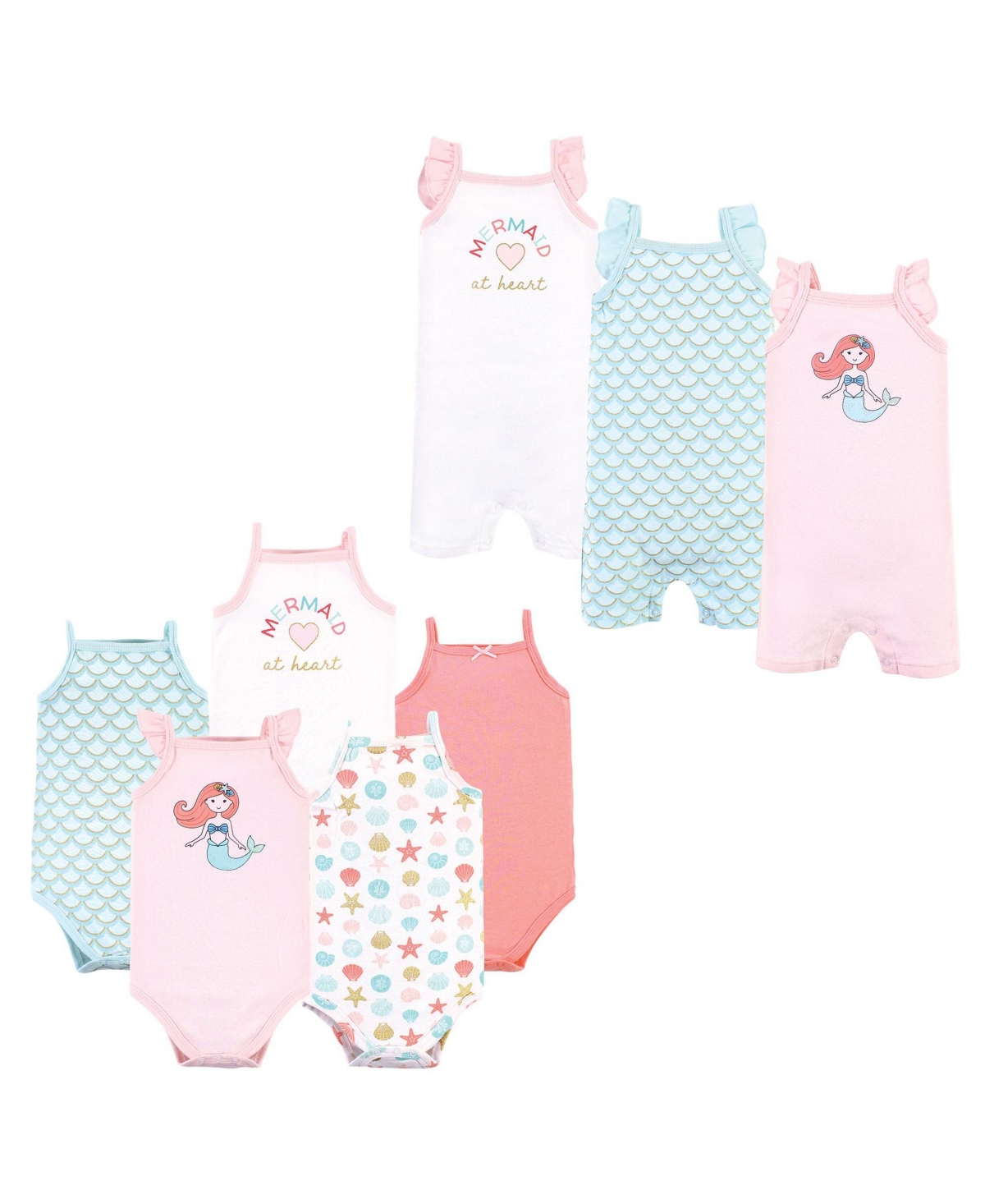 Click here for Hudson Baby Baby Girls Hudson 8Pc Bodysuits and Ro... prices