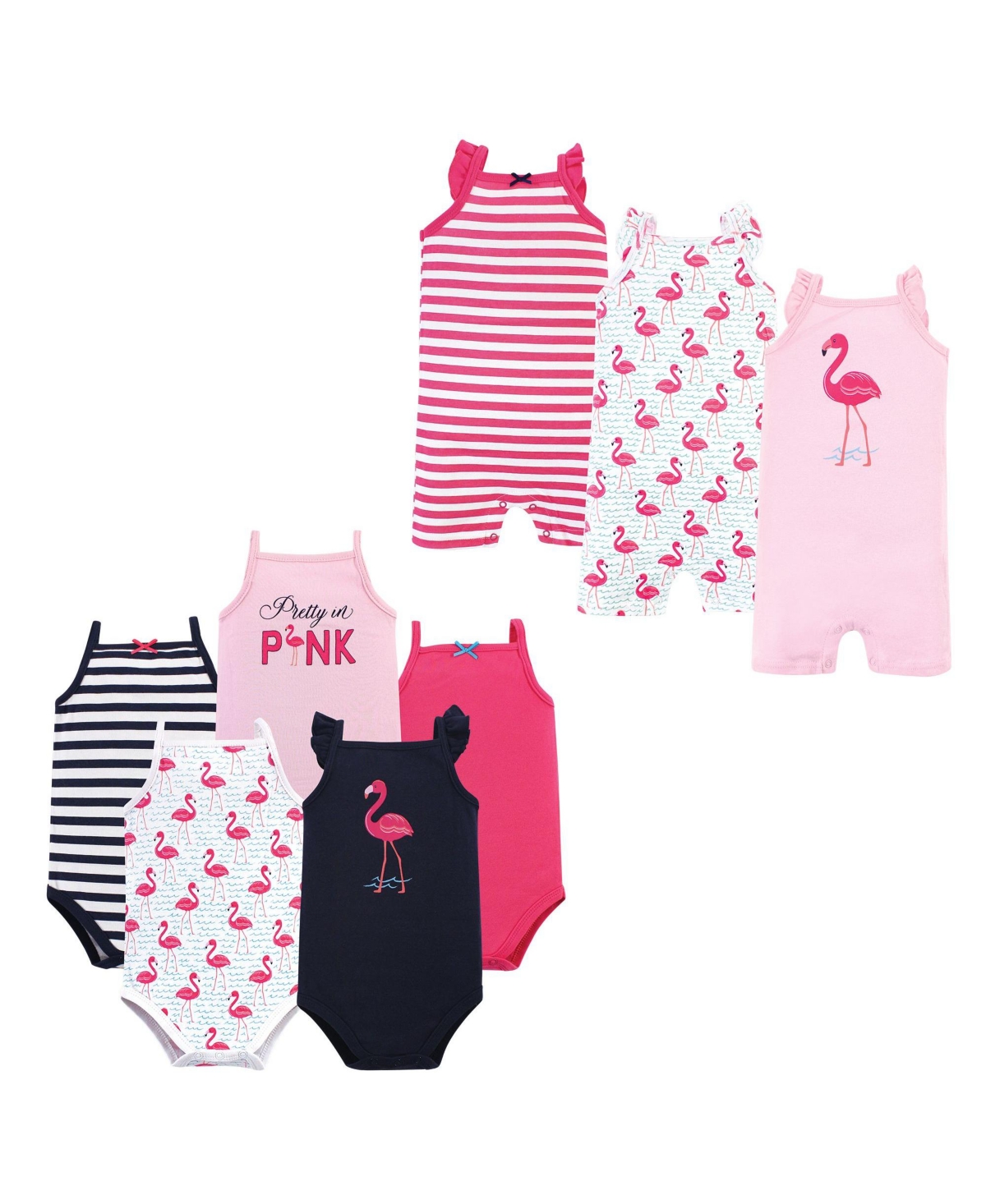 Click here for Hudson Baby Baby Girls Hudson 8Pc Bodysuits and Ro... prices