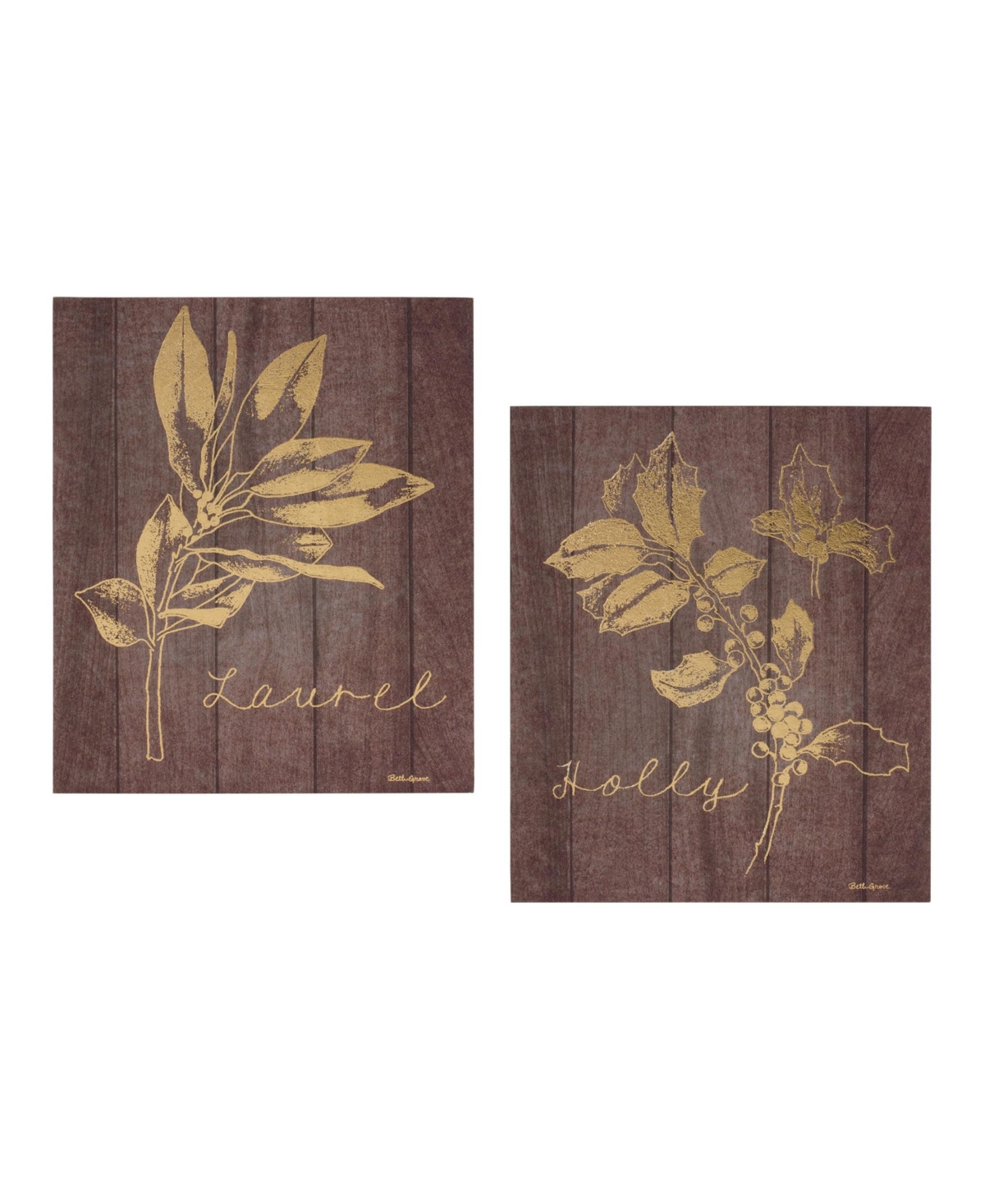 Click here for Slickblue Laurel And Holly Plaque (Set of 2) 9l X... prices