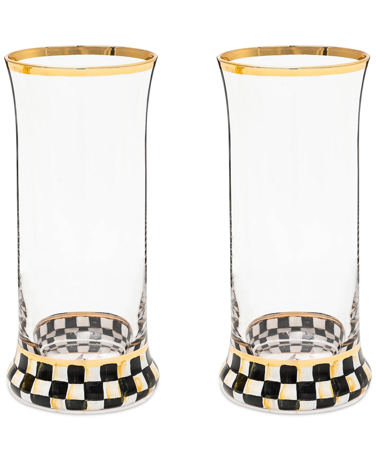 Click here for Mackenzie-Childs Courtly Check Highball Glass  Set... prices