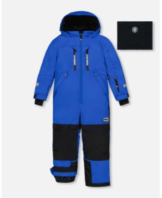Deux par Deux Big Boys One Piece Technical Snowsuit Royal Blue - Macy's