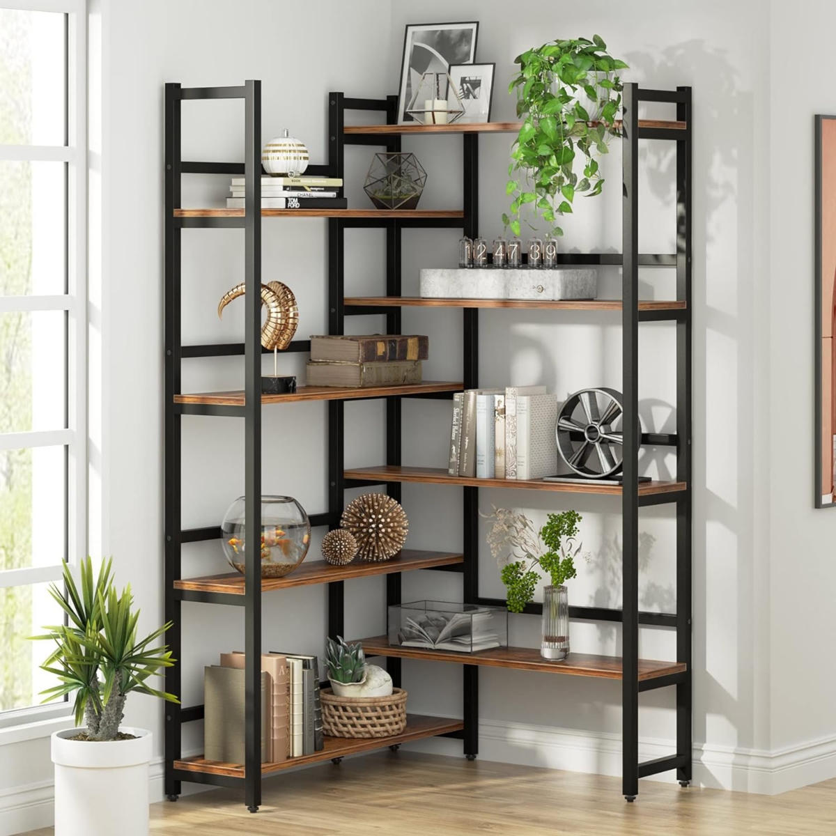 Click here for Tribesigns 70.8” Corner Bookshelf  8-Tier I... prices