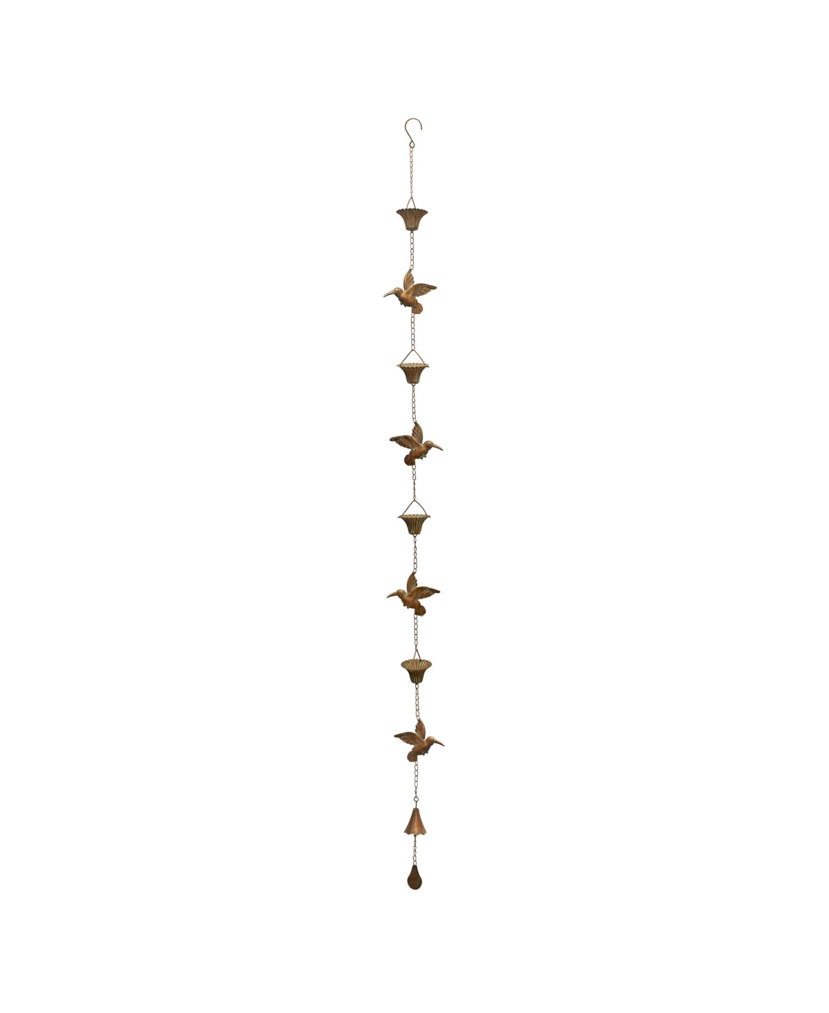 Click here for Slickblue Iron Hummingbird Rain Chain 69L - Copper... prices