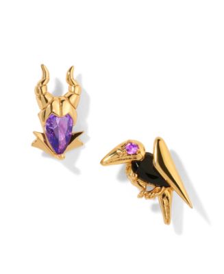 Girls Crew Disney Villains Multi-Color Maleficent Studs - Macy's